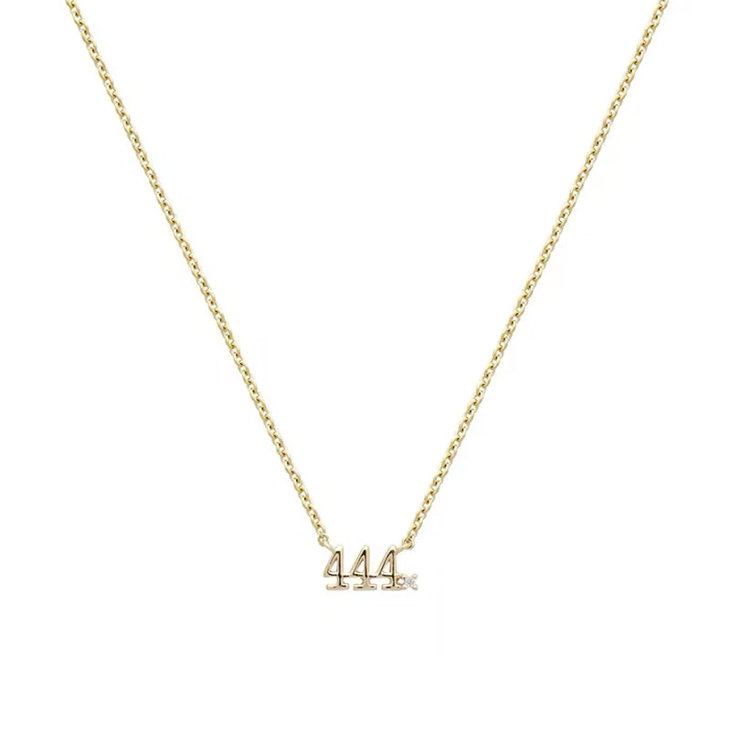 444 Angel Number Necklace - Dainty By Kate