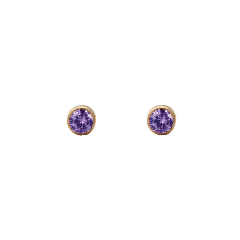 June Alexandrite Studs - Dainty By Kate
